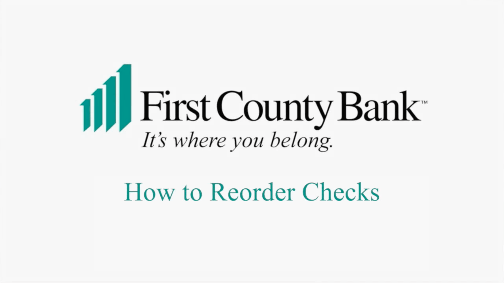 How To Reorder Checks